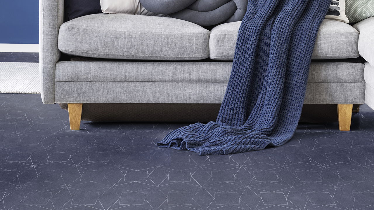 Gerflor revêtement de sol CV - PRIMETEX BACARA BLEU - Sol vinyle rouleau